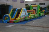 China Custom Inflatable Bouncy House Kids Obstacle Course Jumping Castle PVC 2 Year Warranty for sale