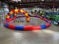 China Custom Inflatable Bumper Car Track 6m Circular Race Arena Portable PVC Event Course for Commercial Games for sale