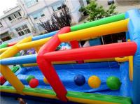 China China Factory Outdoor Inflatable Interactive Adult Sport Game 12x4m Custom Size Bouncer Mat Obstacle Course for sale
