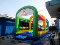 China China Factory Outdoor Inflatable Interactive Adult Sport Game 12x4m Custom Size Bouncer Mat Obstacle Course for sale