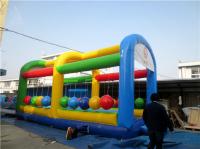 China China Factory Outdoor Inflatable Interactive Adult Sport Game 12x4m Custom Size Bouncer Mat Obstacle Course for sale