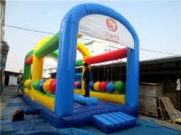 China China Factory Outdoor Inflatable Interactive Adult Sport Game 12x4m Custom Size Bouncer Mat Obstacle Course for sale