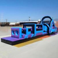 China Custom Inflatable Obstacle Course Land Challenge Track with Climbing Tunnels Slides Racing Lanes for Outdoor Team Events 30m for sale