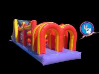 China Custom Giant Inflatable Obstacle Course 30m x 4m Commercial Bounce House Playground for sale