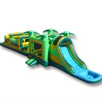 China Customized 30m Inflatable Obstacle Course Commercial Playground Challenge Game with EN14960 for sale