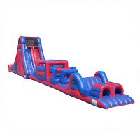 China Commercial Inflatable Obstacle Race Track Land Playground Structure With Custom Modules Theme Colors Branding and Interactive Challenge Features for sale
