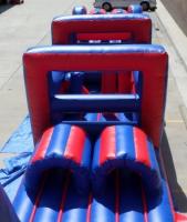 China Custom Heavy Duty PVC Inflatable Obstacle Course 30m x 4m Outdoor Racing Challenge Games for sale