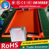 China Inflatable Soap Football Field Pitch 12x8x2m PVC Tarpaulin Soccer Field for sale