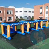 China Custom Inflatable Soccer Goal 3m Portable Football Training Gate with Logo Printing for Outdoor Sports Events for sale