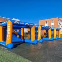 China Custom Inflatable Soccer Goal 3m Portable Football Training Gate with Logo Printing for Outdoor Sports Events for sale