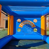 China Custom Inflatable Soccer Goal 3m Portable Football Training Gate with Logo Printing for Outdoor Sports Events for sale