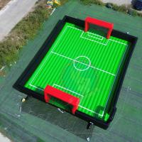 China Custom Inflatable Soccer Field 12x6m PVC Football Court for Commercial Playground and Event Use for sale