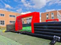China Custom Inflatable Soccer Field 12x6m PVC Football Court for Commercial Playground and Event Use for sale