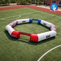 China Custom Inflatable Soccer Field Portable Football Arena 10x5m Enclosed Boundary Goal Sections Logo Printing School Club Event for sale
