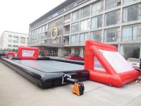 China Customized Large Inflatable Soccer Field 10m x 20m Outdoor Sport Game PVC Tarpaulin for sale