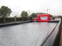 China Customized Large Inflatable Soccer Field 10m x 20m Outdoor Sport Game PVC Tarpaulin for sale