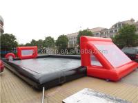 China Customized Large Inflatable Soccer Field 10m x 20m Outdoor Sport Game PVC Tarpaulin for sale