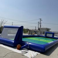 China Custom Inflatable Football Field Soccer Playground PVC 500kg Capacity Outdoor Entertainment for sale