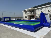 China Custom Inflatable Football Field Soccer Playground PVC 500kg Capacity Outdoor Entertainment for sale