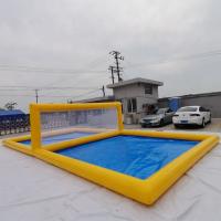 China Inflatable Volleyball Court 10x5m Outdoor PVC Sport Game Field for Adults Kids Entertainment for sale