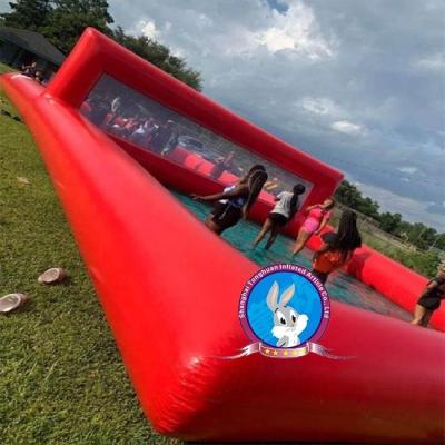 China Inflatable Portable Water Volleyball Court 4x8m Customizable Size Color Logo for Beach Resort Pool Party Commercial Events for sale