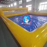 China Inflatable Portable Water Volleyball Court 4x8m Customizable Size Color Logo for Beach Resort Pool Party Commercial Events for sale