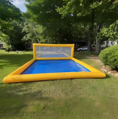 China Custom PVC Inflatable Water Volleyball Court 5-10 Person Pool Sport for Sale for sale