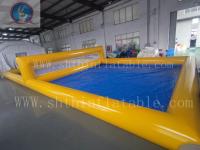 China Large Inflatable Water Sports Arena UV Resistant 8x4m with Safety Netting for Hotel Resort Events for sale