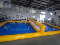 China Large Inflatable Water Sports Arena UV Resistant 8x4m with Safety Netting for Hotel Resort Events for sale