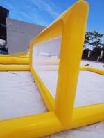 China Large Inflatable Water Sports Arena UV Resistant 8x4m with Safety Netting for Hotel Resort Events for sale