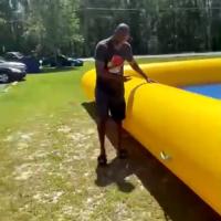 China Large Inflatable Volleyball Court PVC 3 Year Warranty Custom Color for sale
