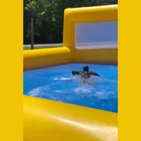 China Large Inflatable Volleyball Court PVC 3 Year Warranty Custom Color for sale
