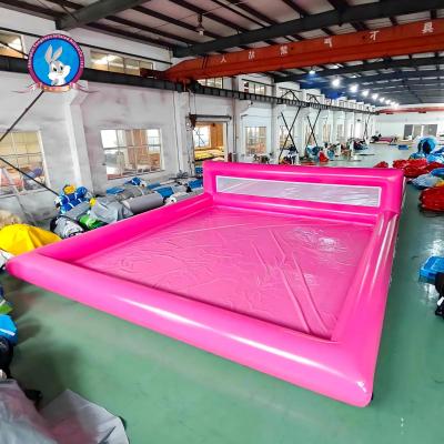 China Portable Inflatable Volleyball Field 6m x 3m with Safe Boundary for Team Building and Commercial Events for sale