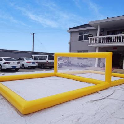 China Inflatable Water Volleyball Court Outdoor Portable 0.9mm PVC Tarpaulin for Sale for sale
