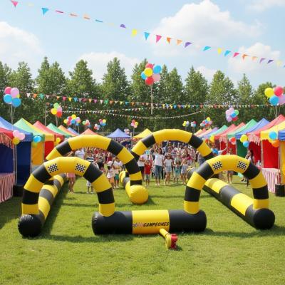 China Custom Inflatable Bumper Car Track 10m x 5m for Family Entertainment Centers and Rooftop Events for sale