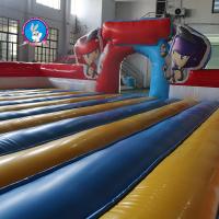 China Inflatable Taekwondo Field 8x7x2m PVC Sports Mat Bouncer for Kids Entertainment for sale