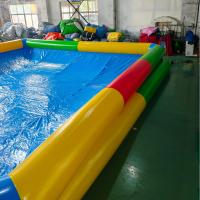 China Custom Inflatable Swimming Pool 50x50m PVC Tarpaulin Family Eco Friendly Triple Safety Walls for sale