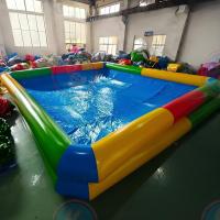 China Custom Inflatable Swimming Pool 50x50m PVC Tarpaulin Family Eco Friendly Triple Safety Walls for sale