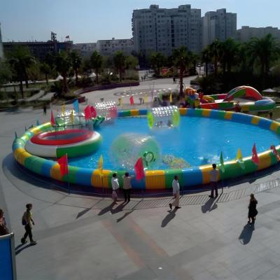 China Large Inflatable Swimming Pool 5-300 sqm PVC 0.4-0.6mm for Family and Commercial Use for sale
