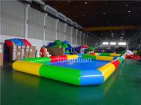 China Commercial PVC Inflatable Swimming Pool 10x4x0.65m Customizable for Water Park Party Rental for sale