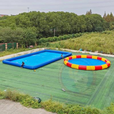China Custom Inflatable Swimming Pool Thick PVC 0.8mm for Home Backyard Party Event Water Fun for sale