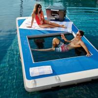 China Anti Slip Inflatable Yacht Swimming Pool Heavy Duty Tarpaulin 0.9mm PVC Foldable Design for Marine Tourism Resorts for sale