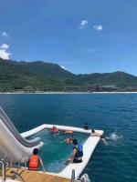 China Anti Slip Inflatable Yacht Swimming Pool Heavy Duty Tarpaulin 0.9mm PVC Foldable Design for Marine Tourism Resorts for sale
