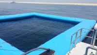China Custom Inflatable Floating Pool with Net for Ocean River Lake 0.6-0.9mm PVC for sale