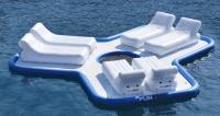 China Custom Inflatable Floating Pool with Net for Ocean River Lake 0.6-0.9mm PVC for sale