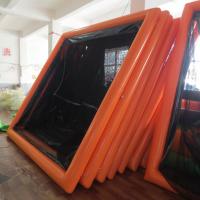 China Custom Inflatable Floating Swimming Pool with Net for Yacht Water Park 0.9mm PVC for sale
