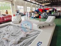 China Portable Inflatable Floating Pool with Protective Net 0.9mm PVC Custom Size for Sea Camping Yacht for sale