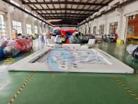 China Portable Inflatable Floating Pool with Protective Net 0.9mm PVC Custom Size for Sea Camping Yacht for sale