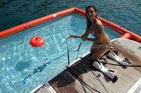 China Commercial Grade Inflatable Floating Water Park Pool 10m Customizable with CE Blower for sale