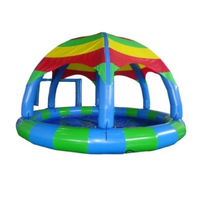 China Custom Inflatable Swimming Pool with Dome Tent 2.5m PVC Outdoor Floating Tent for Adults Children for sale